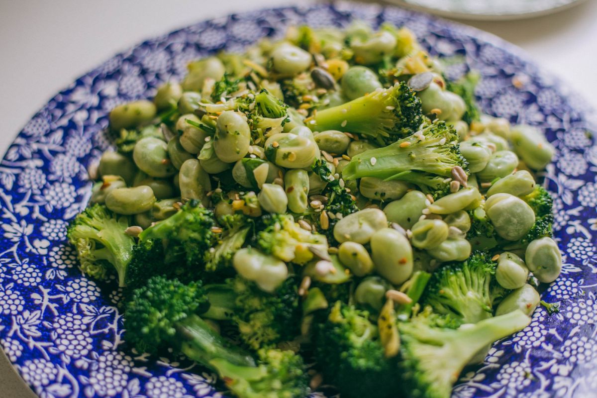 Asian Broad Bean & Broccoli Salad | Supal Desai