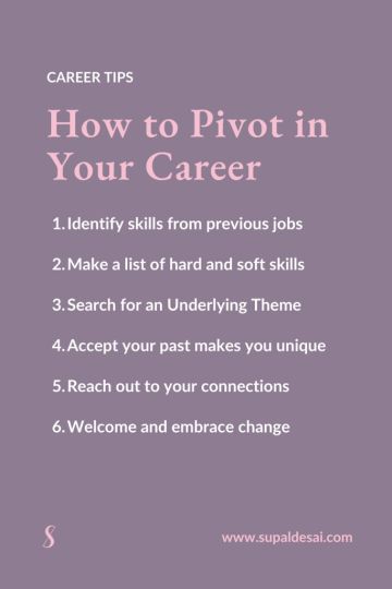 How to Pivot in Your Career: 6 Tips from an Expert | Supal Desai