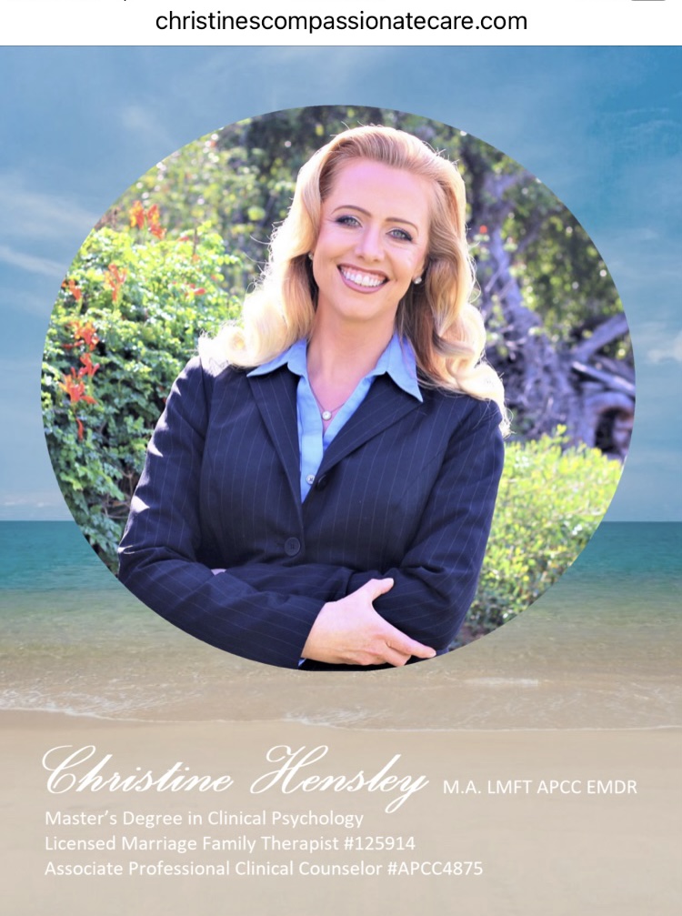 Christine Hensley LMFT is a therapist serving CA.