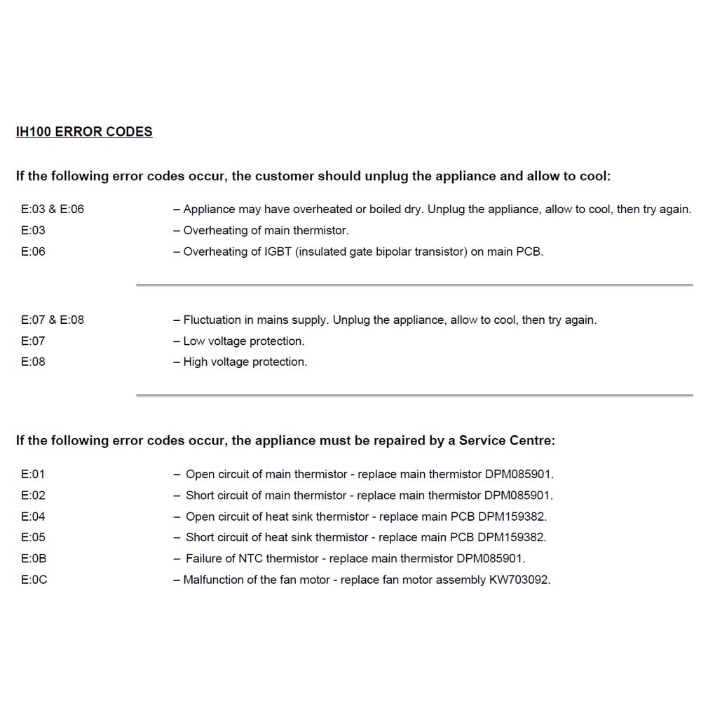 Codes erreurs a telecharger - Livraison rapide
