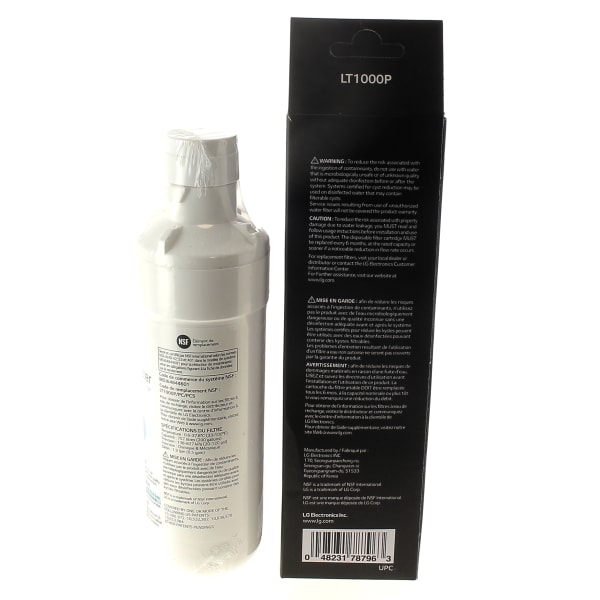 Filtre a eau lg agf80300704 - lt1000p pour Refrigerateur Lg - Livraison ...