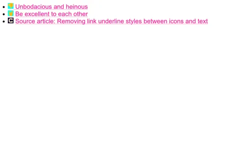 Removing link underline styles between icons and text | chriskirknielsen