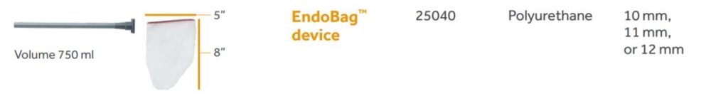 Covidien 25040 - Container Endobag Specimen 5x8" 20/BX - CIA Medical