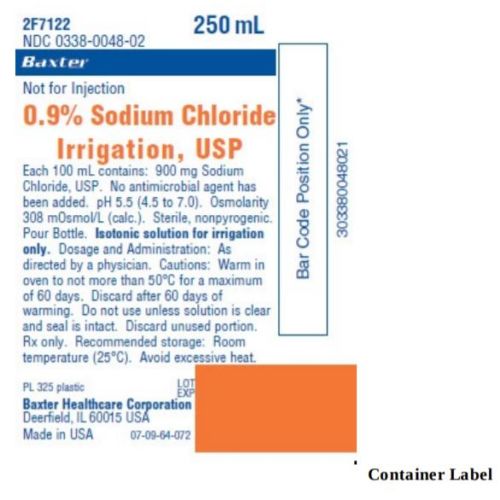 Baxter 2F7122 - SALINE IRR TRV 250CC (SODIUM) 24/ case - CIA Medical
