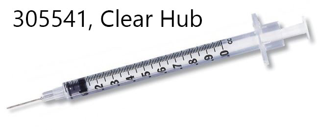 BD 305541 Allergy Tray 1cc 27 Gauge 3/8 Inch PrecisionGlide Syr Perm ...