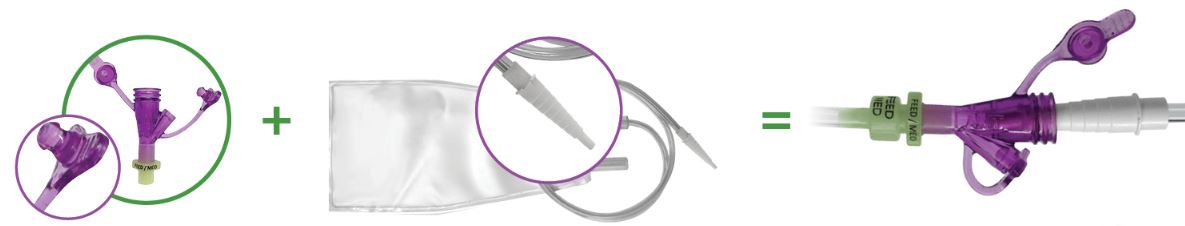 Applied Medical Technology TRN203 - AMT ENFit Y-Port Transition Adapter ...