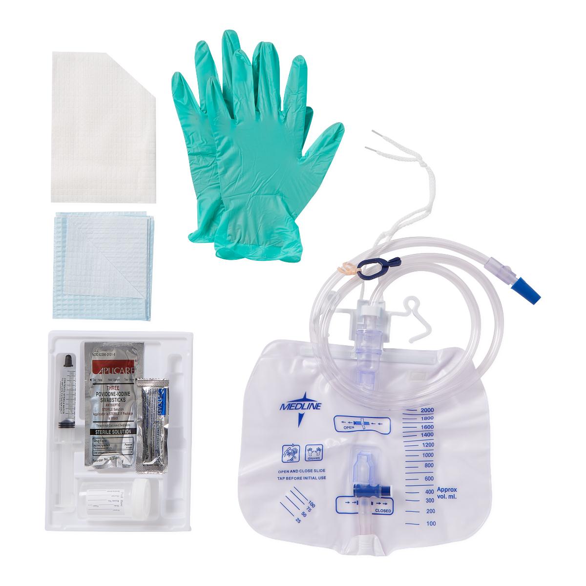 Medline DYND11020 - TRAY, ADD A CATH, FOLEY, DRAIN BAG, 10ML SYR, EACH ...