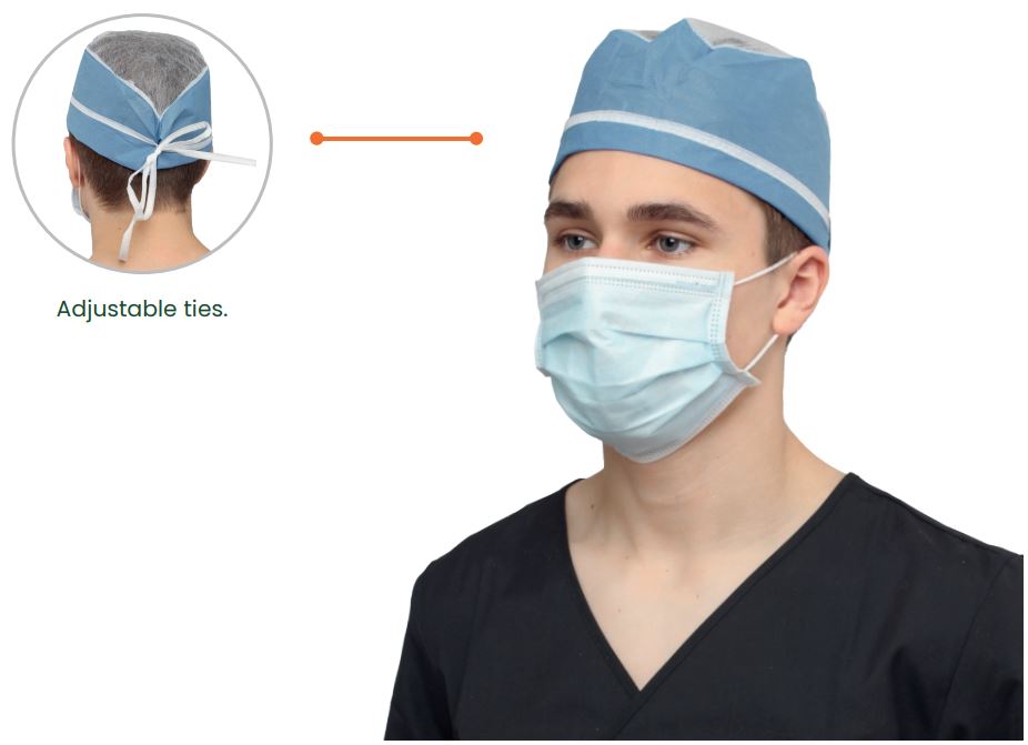 Sol-Millennium Medical SGCBT01 - Sol-M Surgeons Cap with Ties, 600/CS ...