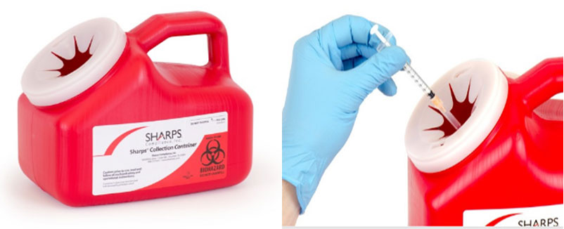 Sharps Compliance 11000-018 - Mail Back Sharps Container Red 1 Gallon ...