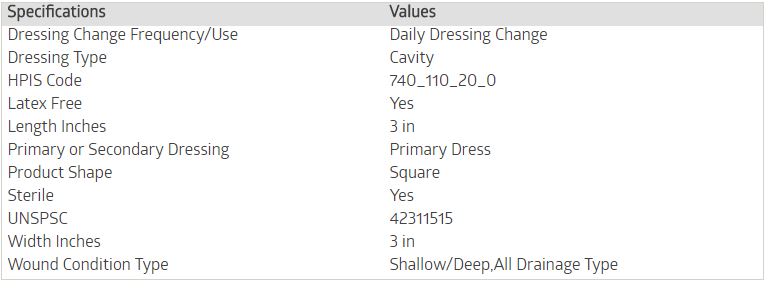 Medline MSC8403 - DRESSING, TENDERWET, CAV, 3"X3", SQ, PREWET, 42 EA/CS ...