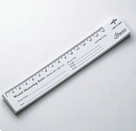 Medline MSCEDURULER - RULER, EDUCARE WOUND, (PAPER), 25/PAD, 250 EA/PK ...