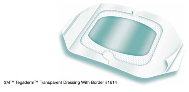 3M 1614 - DRESSING, TEGADERM, TRNS, BORD, 2.75X2., EACH - CIA Medical