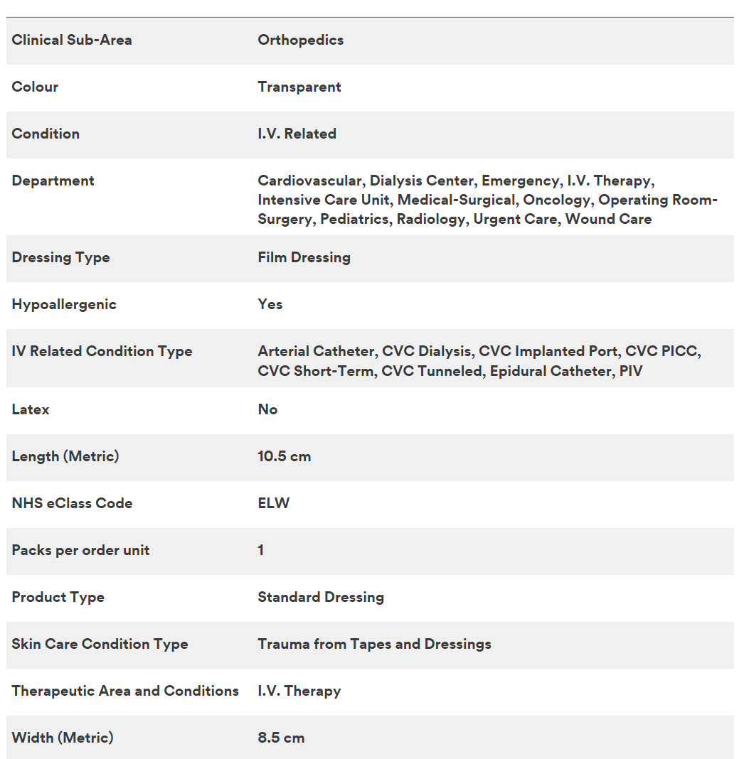 3M 1635 - DRESSING, IV, TEGADERM, ORIG, TAPE, 3.5X4.25", 200/CS - CIA ...