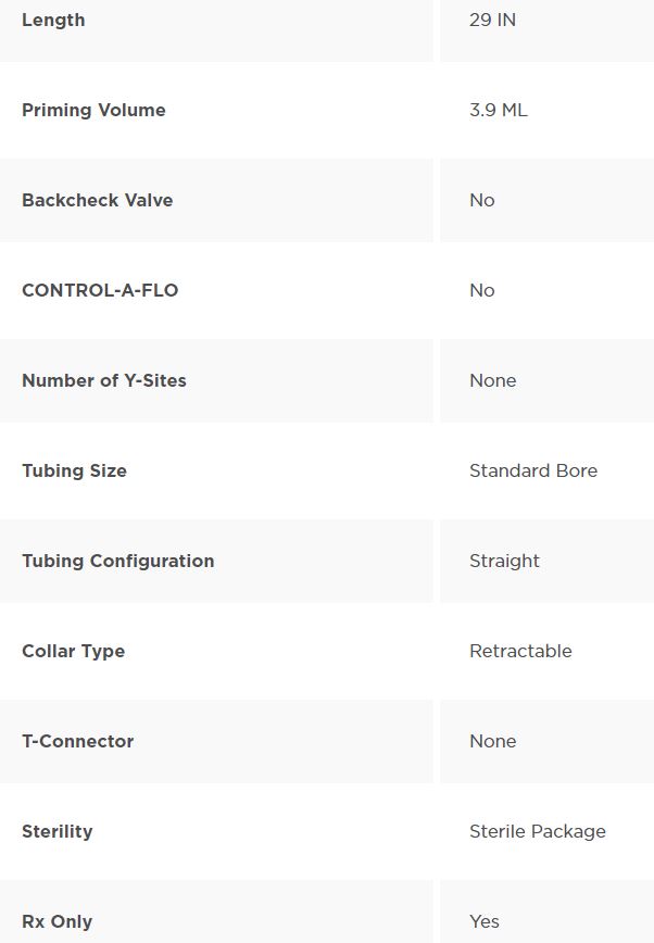 Baxter 2C5645 - IV Extension Set 30" Male LL Adapter Ea, 48 EA/CA - CIA ...