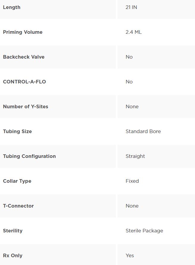 Baxter 2C6226 - Extension Tube W/Luer Lock 21" 50/Ca - CIA Medical