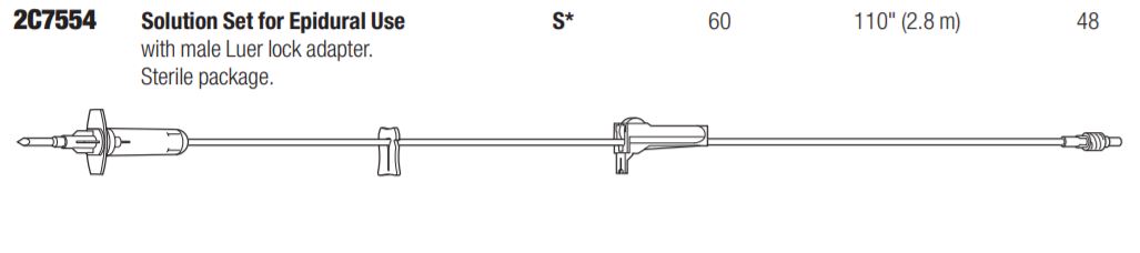 Baxter 2C7554 - SOLUTION BASIC SET FOR EPIDUAL ADM, EACH - CIA Medical