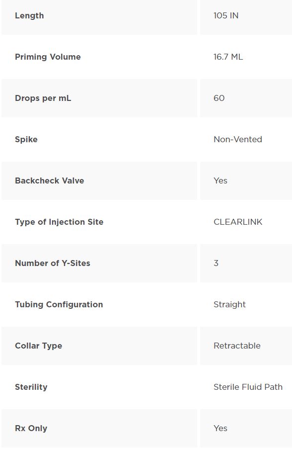 Baxter 2C8546 - SET, SOLUTION, CONTINU-FLO, 3, EACH - CIA Medical