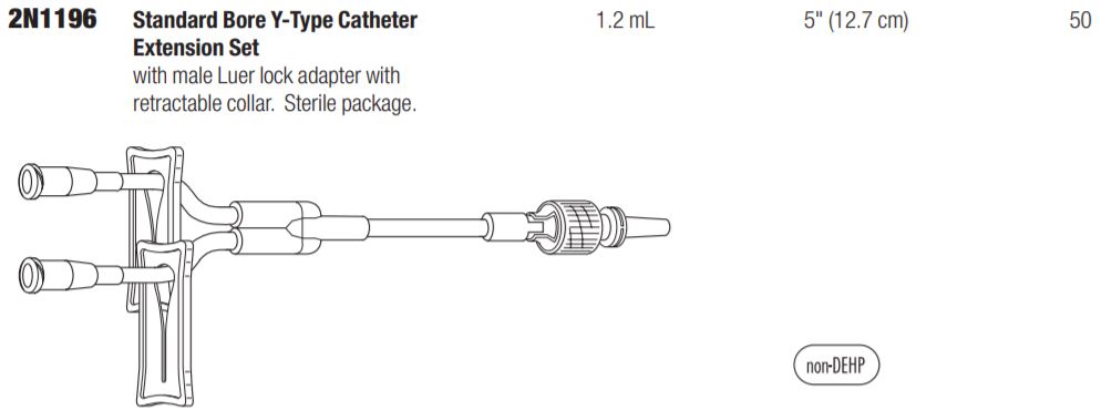 Baxter 2N1196 - SET, EXTENSION, CATH, MALE LUER ADAPTER, 50 EA/CS - CIA ...