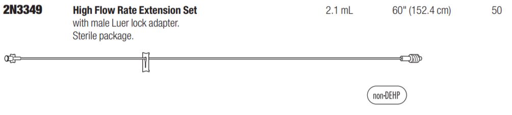 Baxter 2N3349 - HIGH FLOW RATE EXTENSION SET 60", EACH - CIA Medical