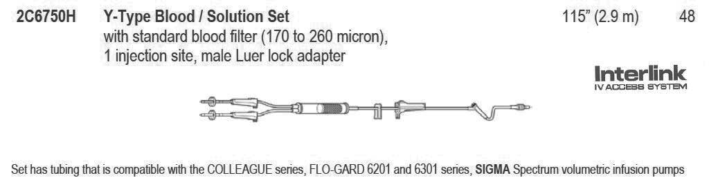 Baxter 2C6750H - Interlink Solution Set Y-Type 48/Ca - CIA Medical