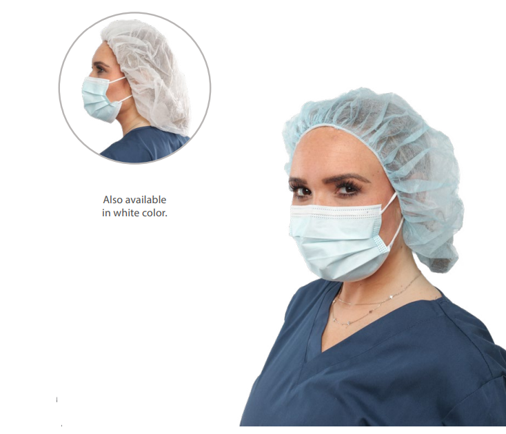 Sol-Millennium Medical BFCB24 - Sol-M Bouffant Cap, Blue, 24 inches (61 ...