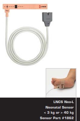 Masimo 1862 - SpO2 Sensor, Neonate LNCS-NEO-L Reliable Pulse Oximetry ...