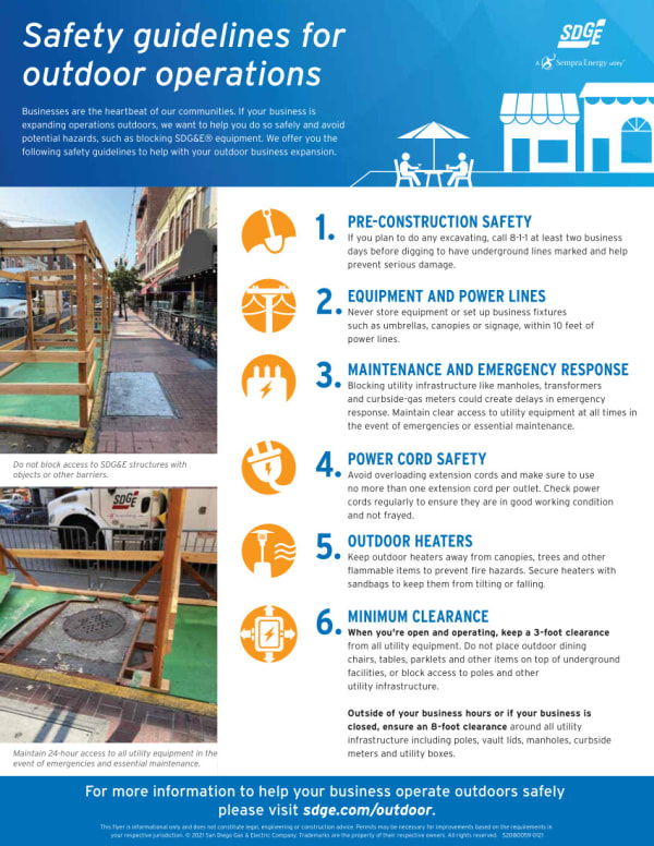 SDGE Offers Safety Guidelines for Outdoor Dining - Circulate San Diego
