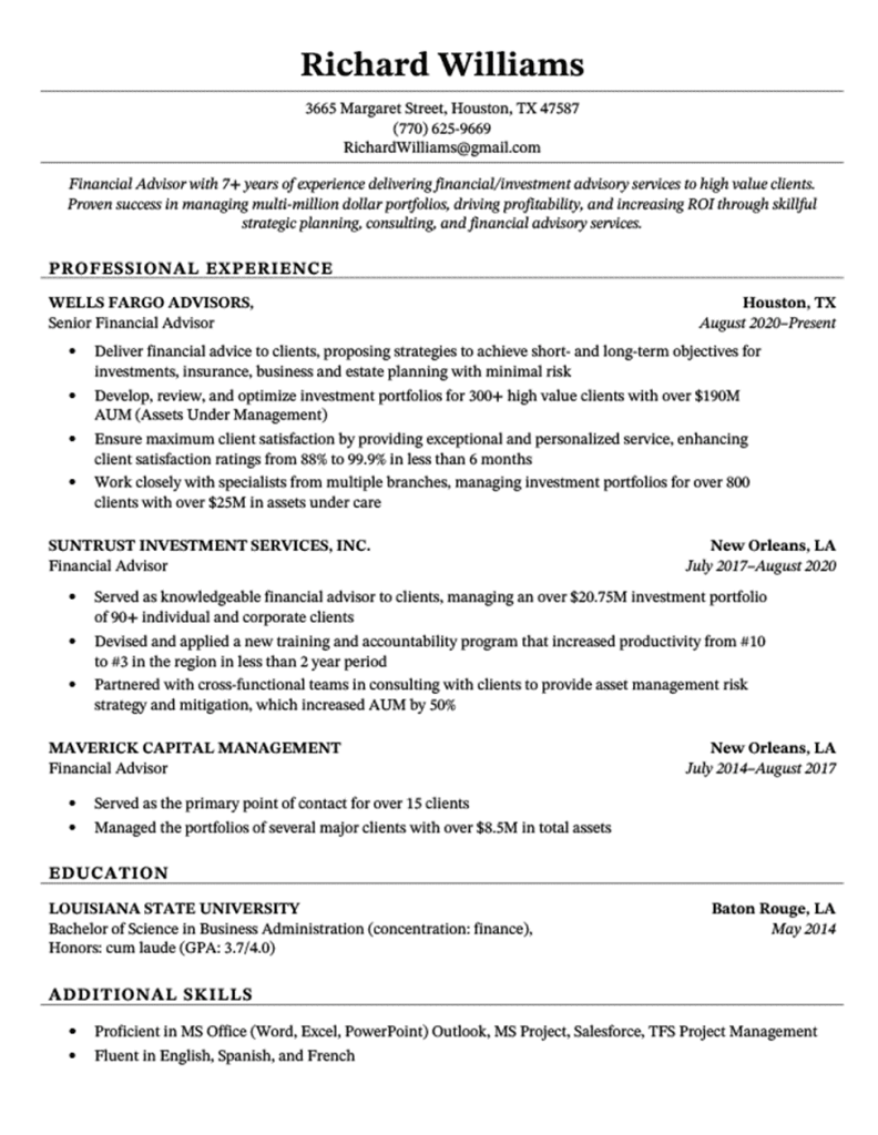 Resume 101: Beginner's Guide to the Perfect Resume - Campus Riverside