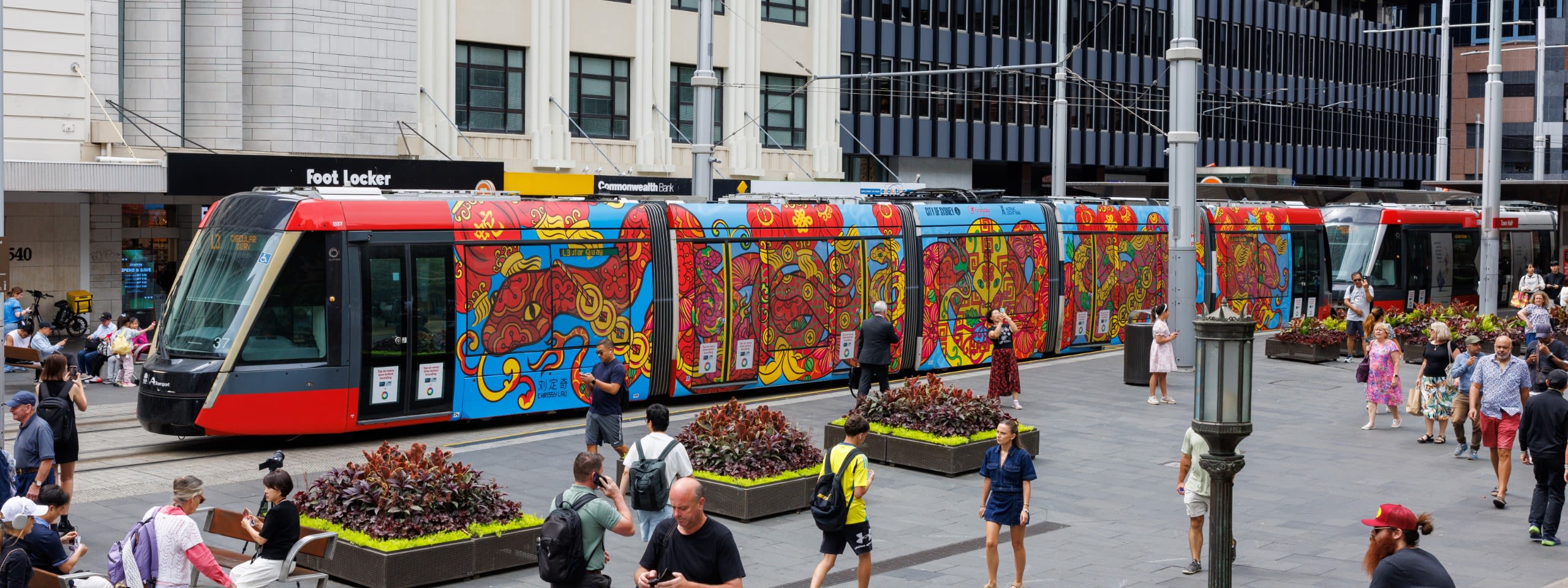 Lucky 8 Snakes light rail by Chrissy Lau | City of Sydney - What’s On