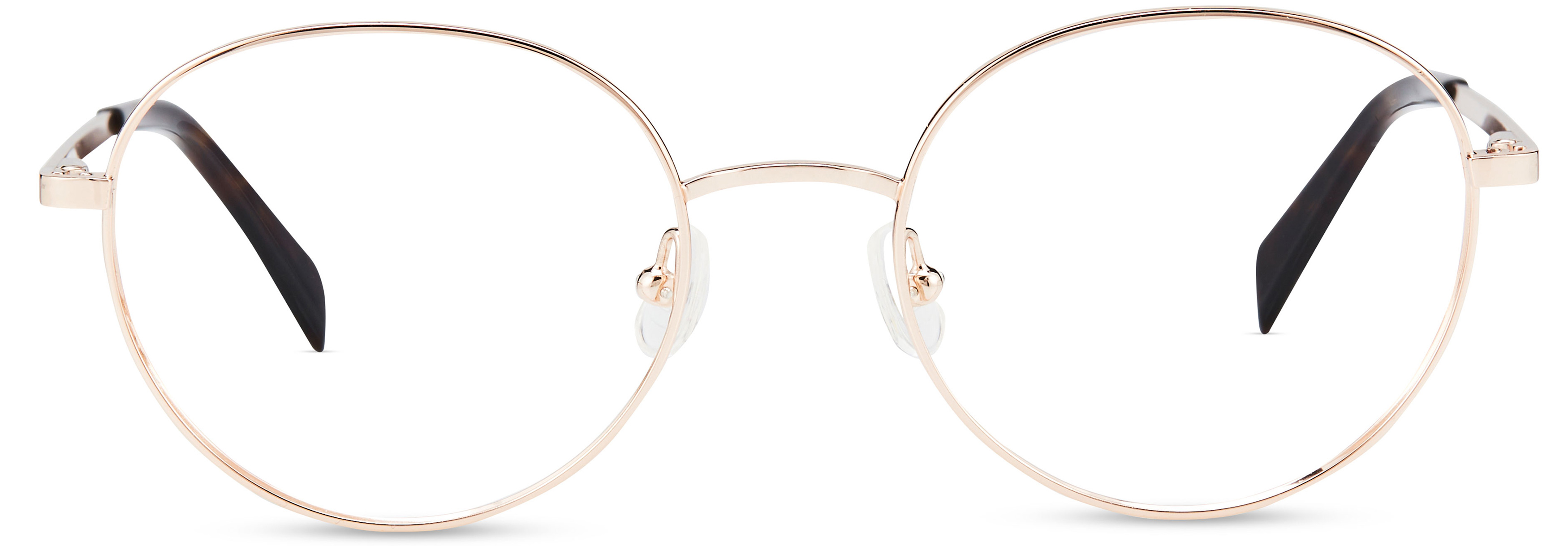 Burnside Eyeglasses in Brushed Rose Gold for Men | Classic Specs
