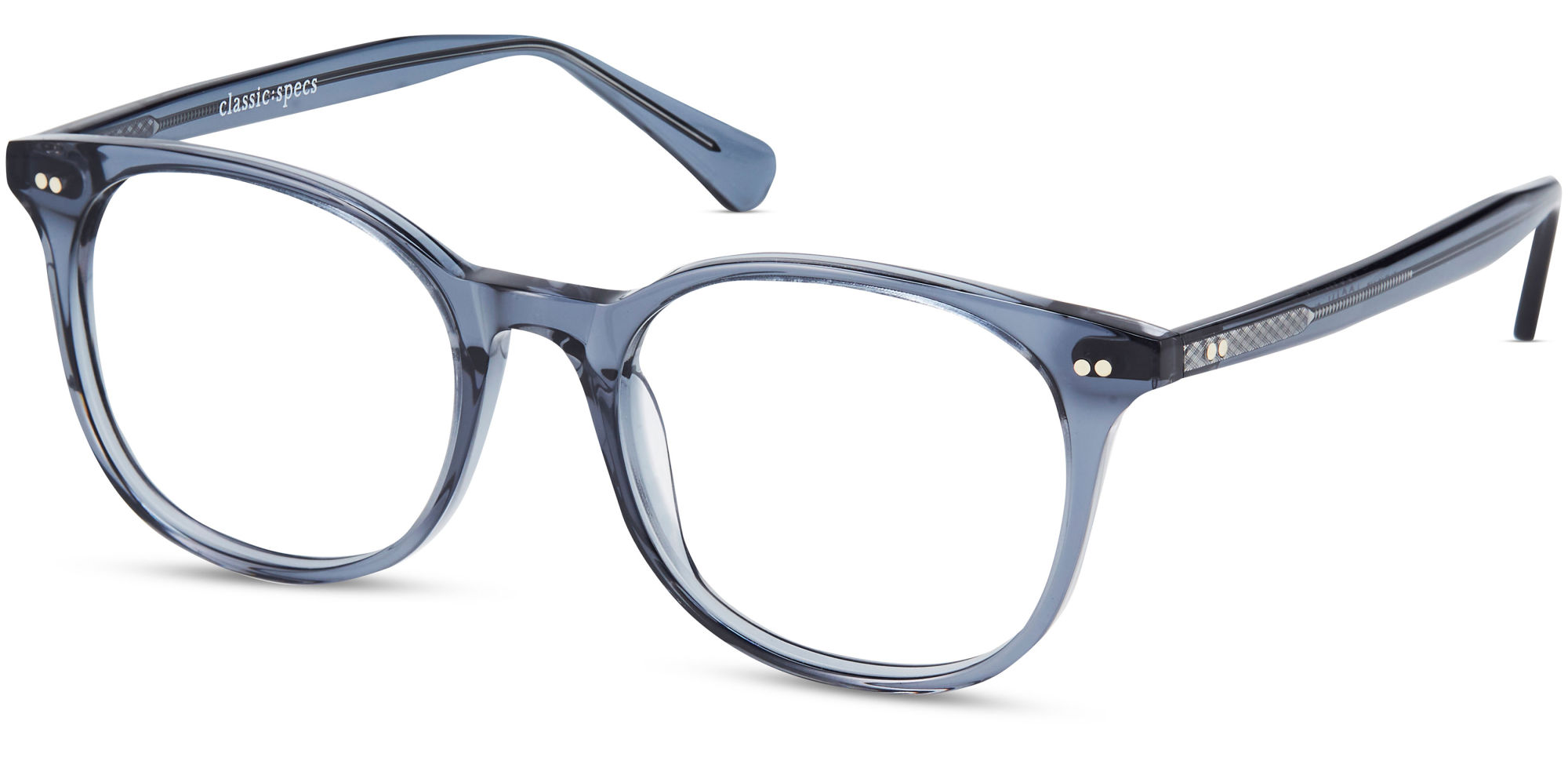 Logan Eyeglasses in Slate Blue for Men | Classic Specs