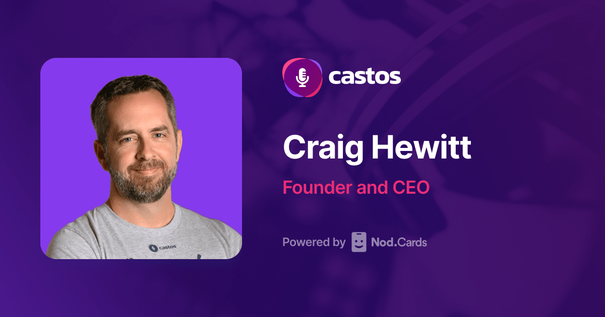 Craig Hewitt | Founder and CEO @ Castos