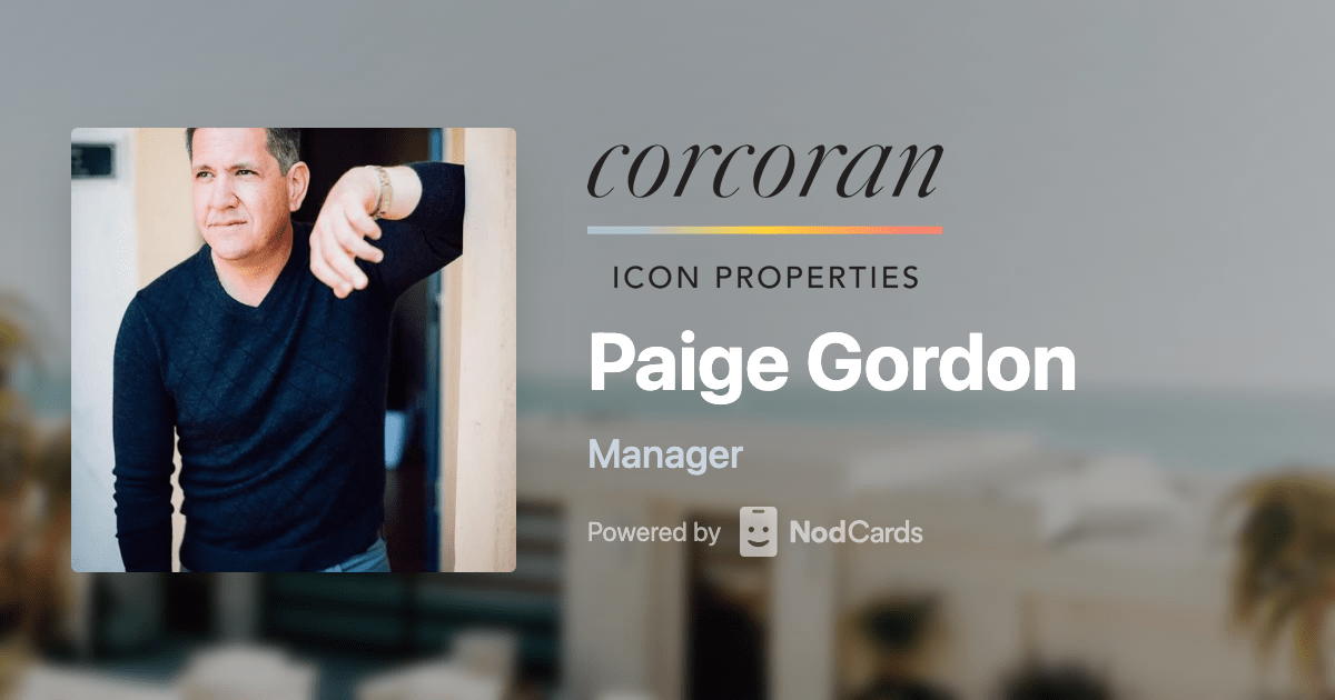 Paige Gordon | Manager @ Corcoran Icon SoCal