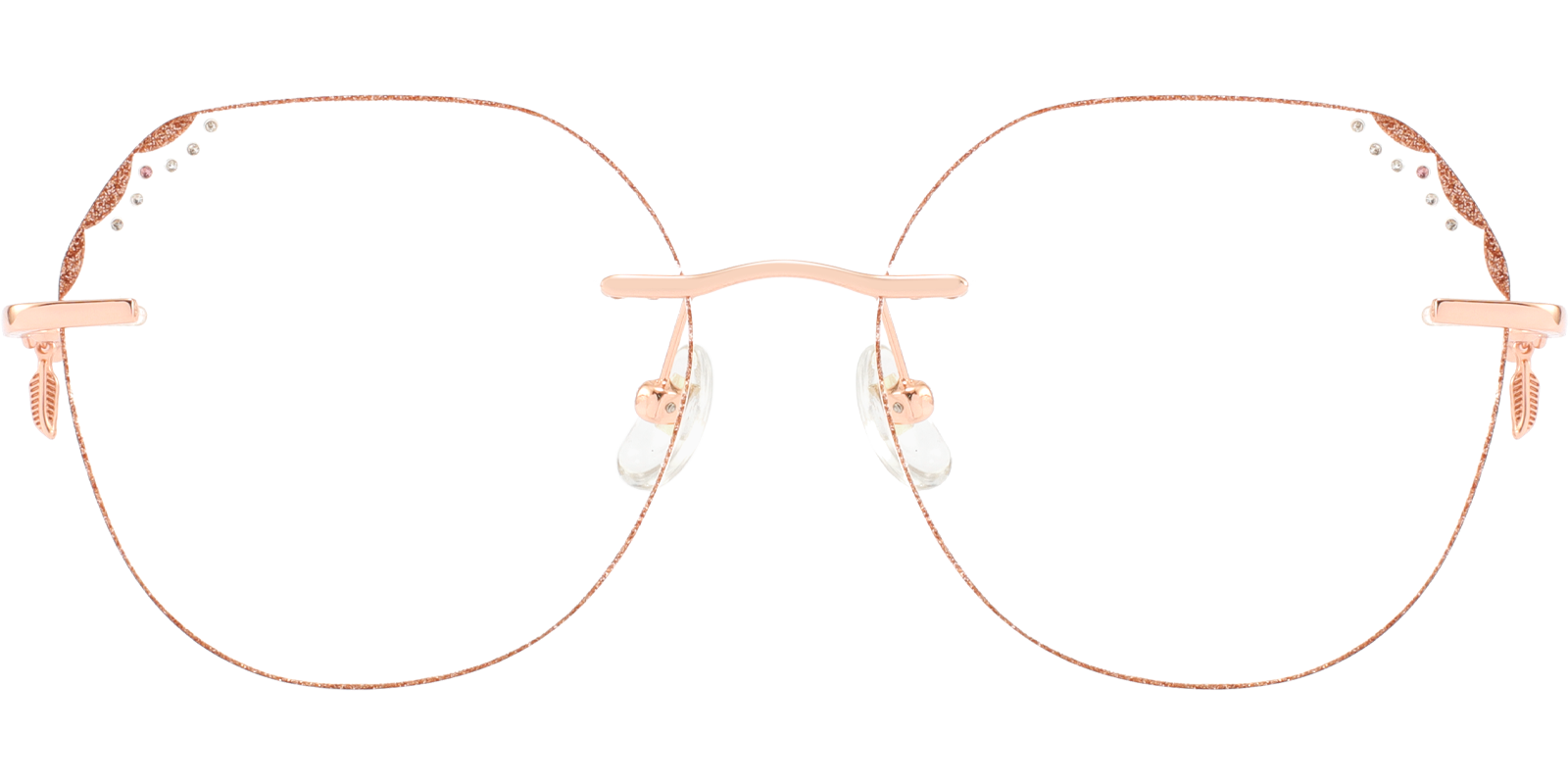 Fresh Rose Gold Round Eyeglasses
