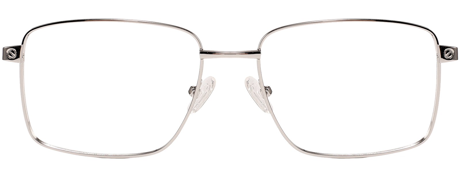 Simon Silver Rectangle Eyeglasses | CliCliMe.com