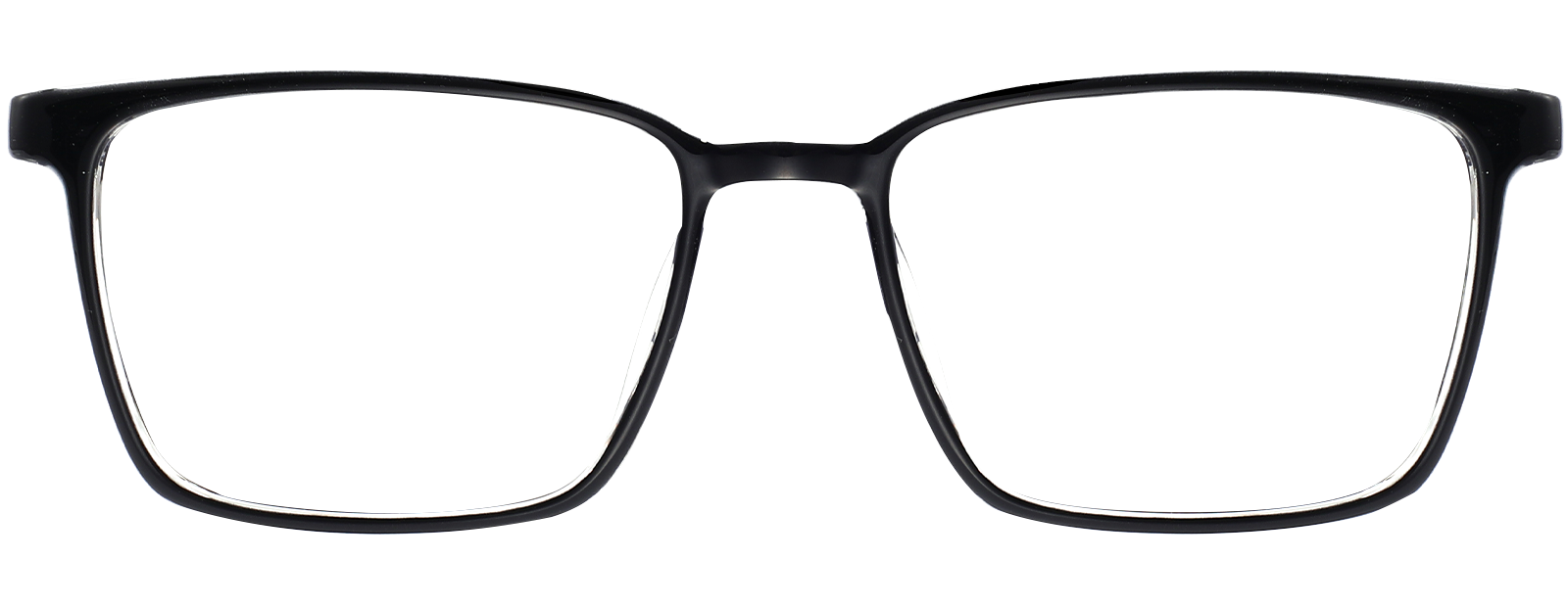 Sean Black & Clear Rectangle Eyeglasses | CliCliMe.com