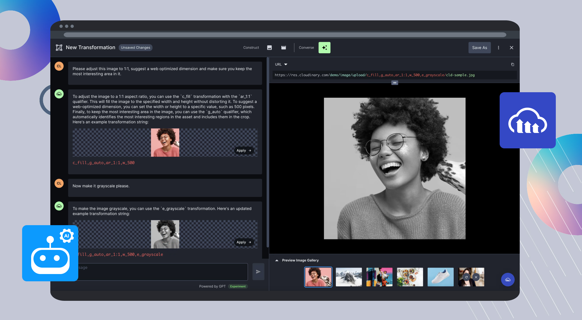 Enhancing the Cloudinary Transformation Experience With Conversational GPT AI