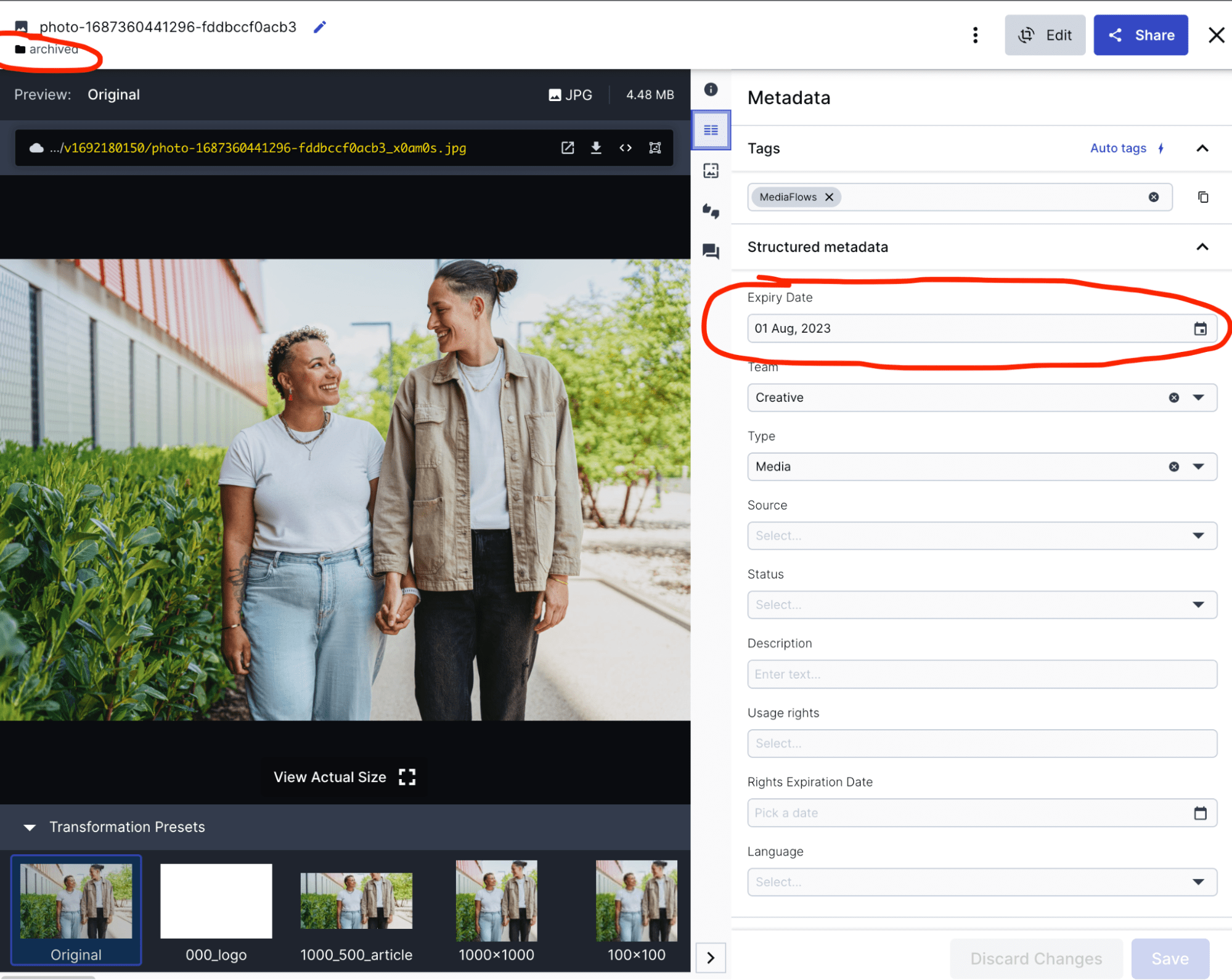 MediaFlows by Cloudinary: Archive Your Expired Visual Assets