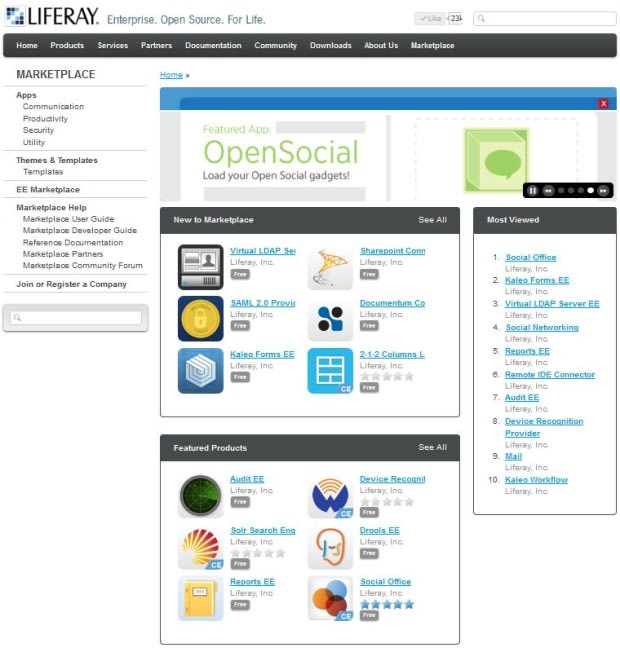 Liferay Marketplace Launches, Offers Over 70 Apps and Themes