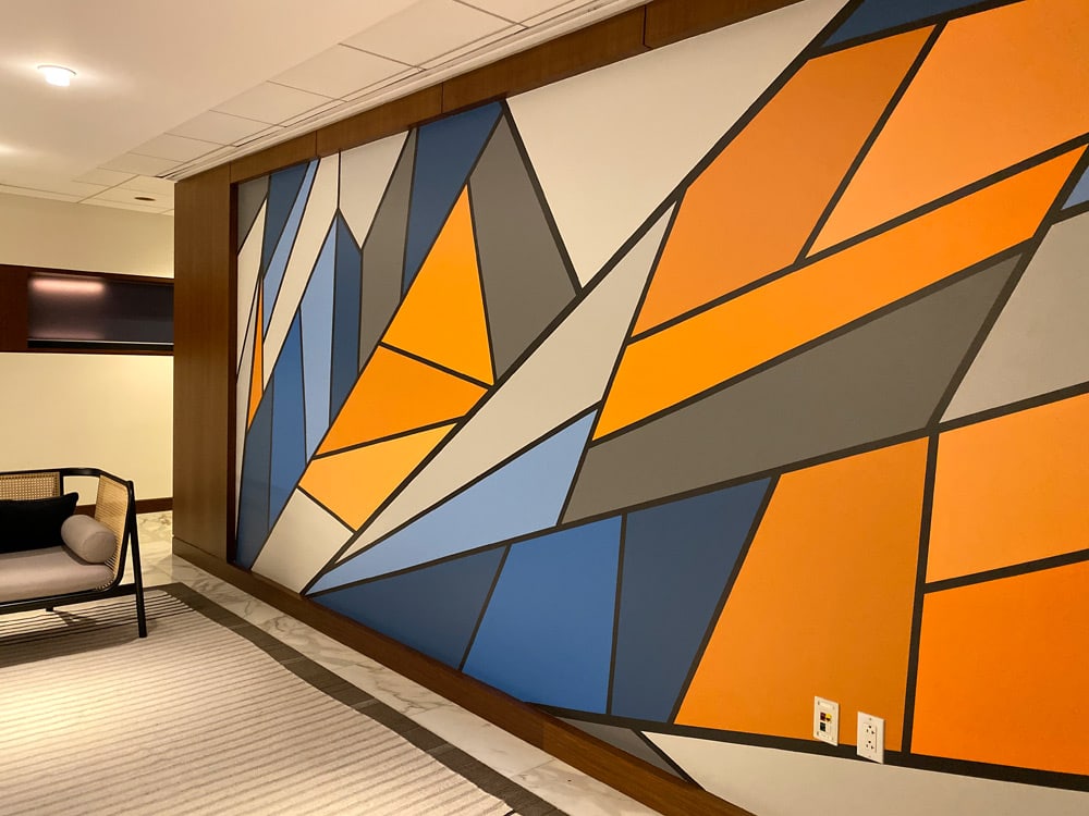 Abstract Mural for Office Reception