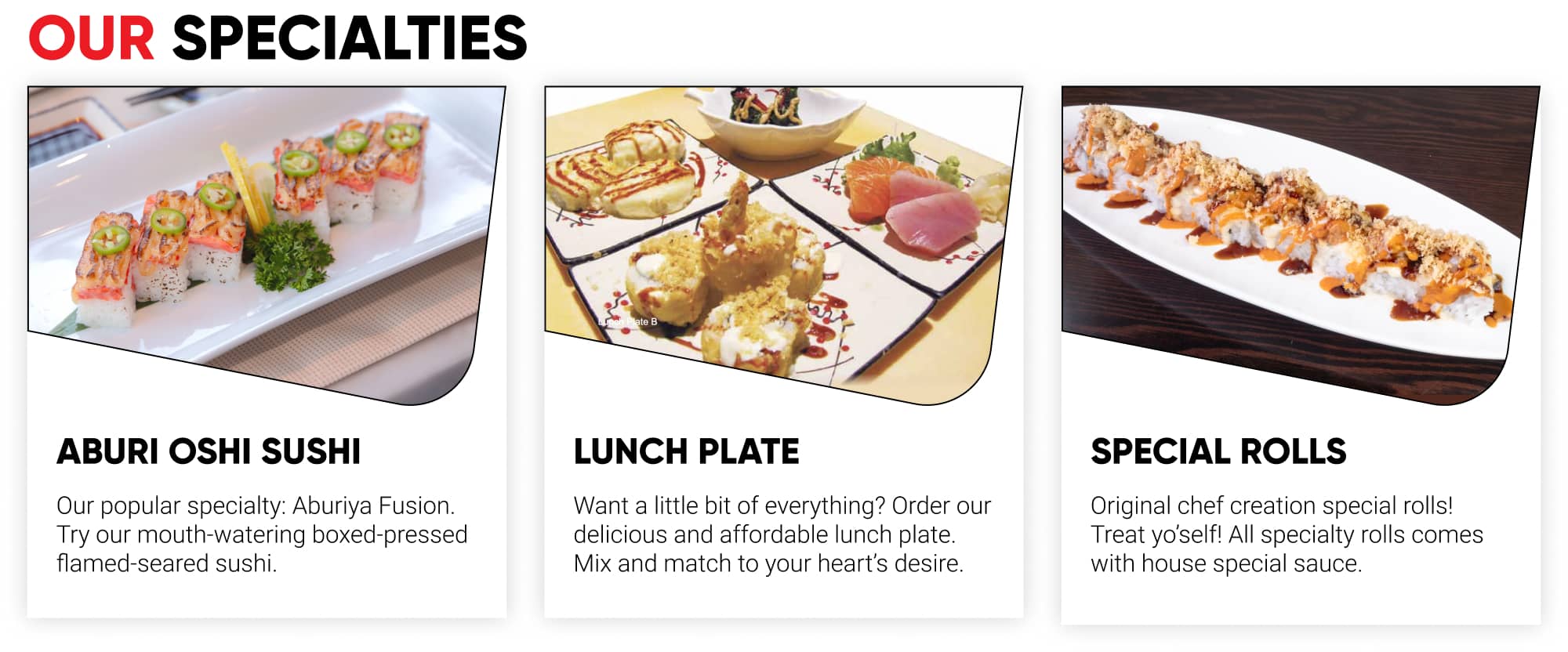 Aburiya Sushi | Japanese Sushi Restaurant in Maple Ridge | Order Online