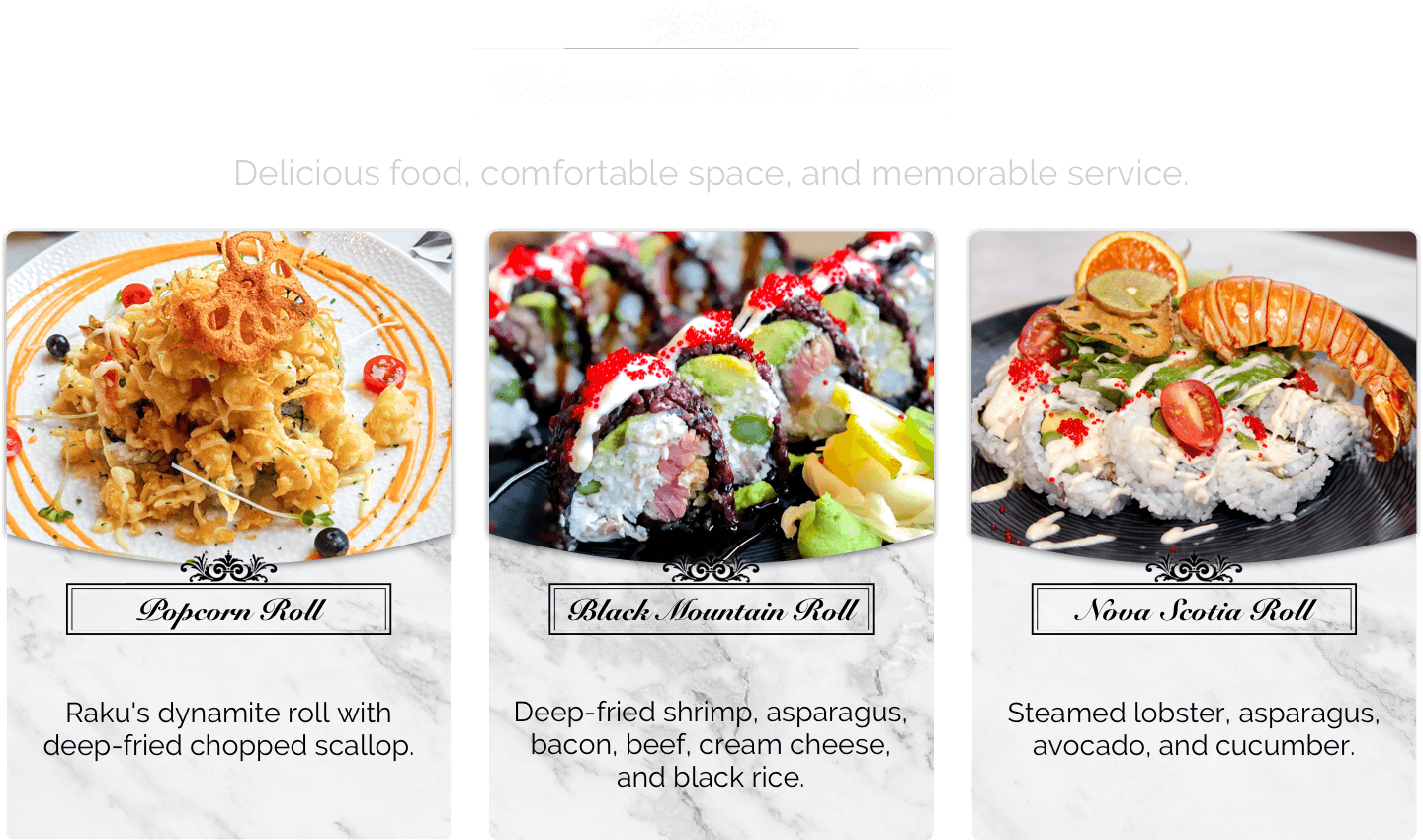 Raku Sushi | Japanese Kitchen | West Vancouver | Order Online