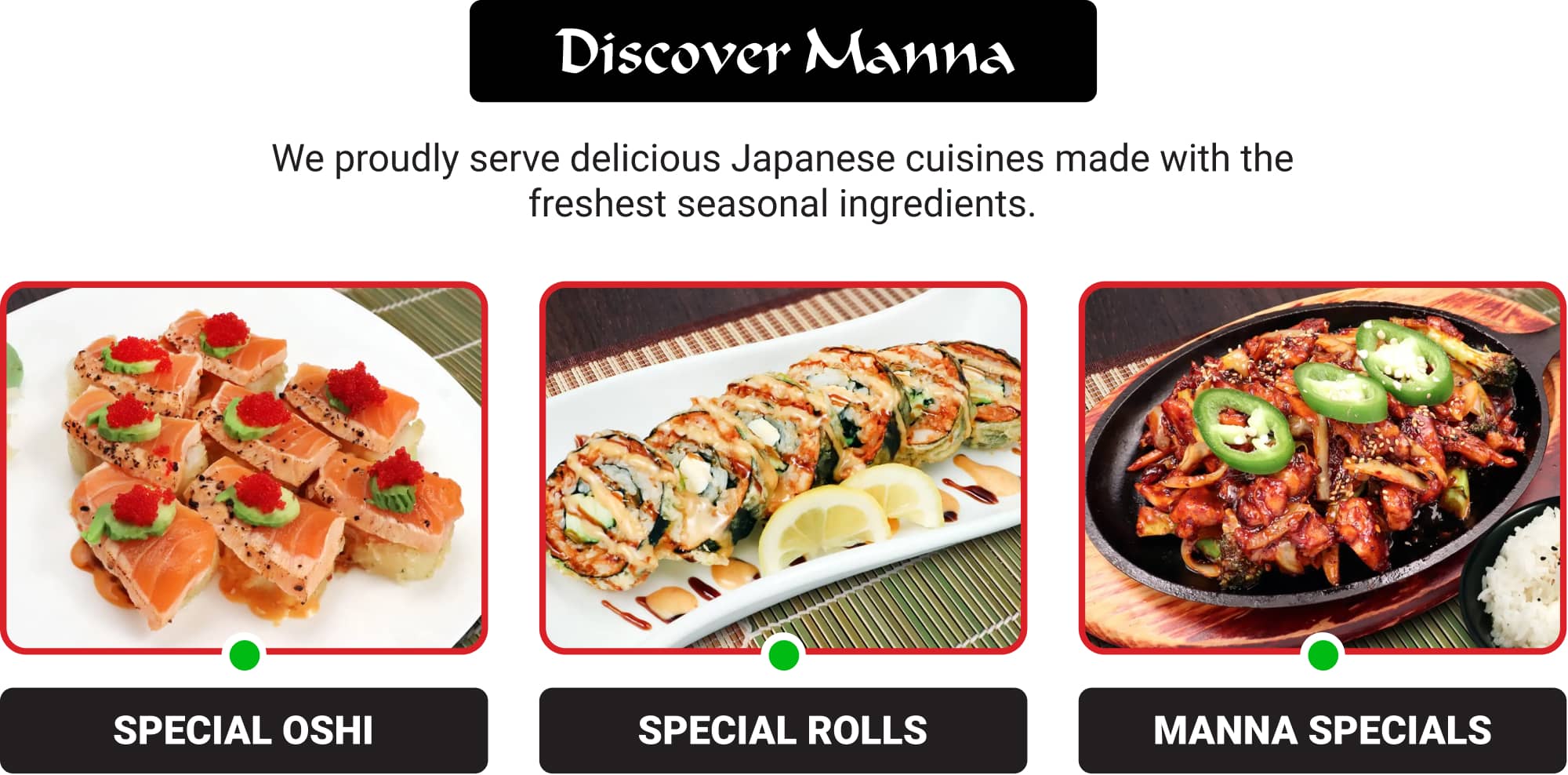 Manna Sushi | Japanese Restaurant in Vancouver | Order Online