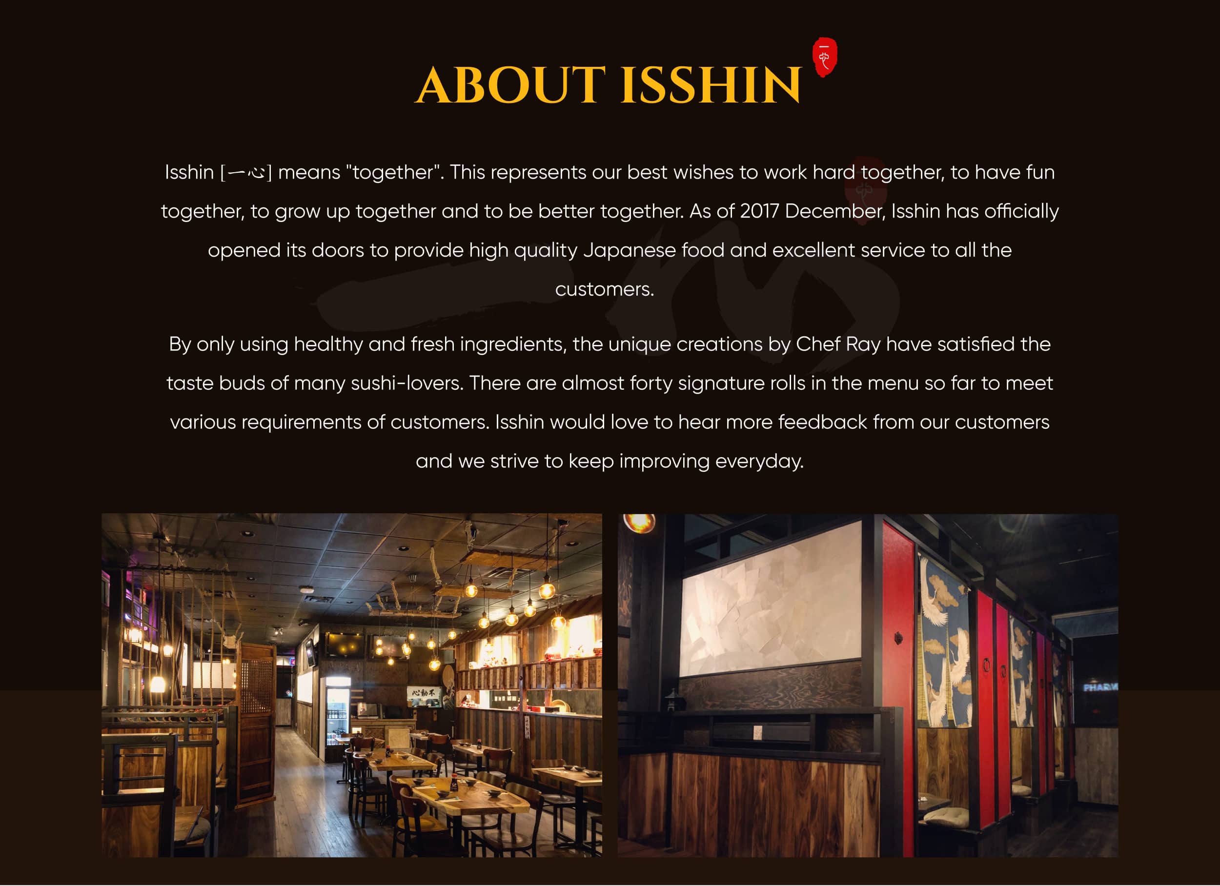 Isshin sushi | Japanese Restaurant in Surrey | Order Online