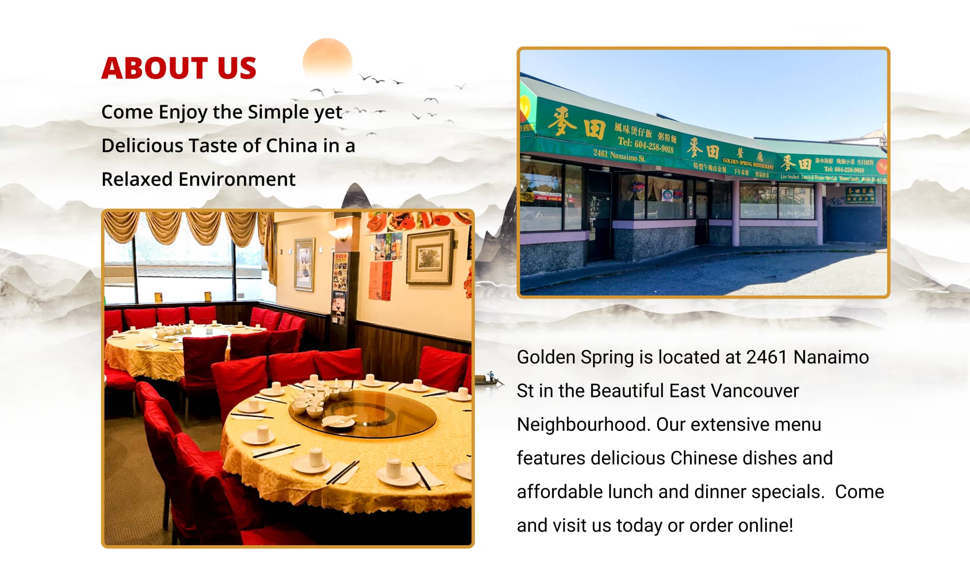Golden Spring | Chinese Restaurant in Vancouver | Order Online