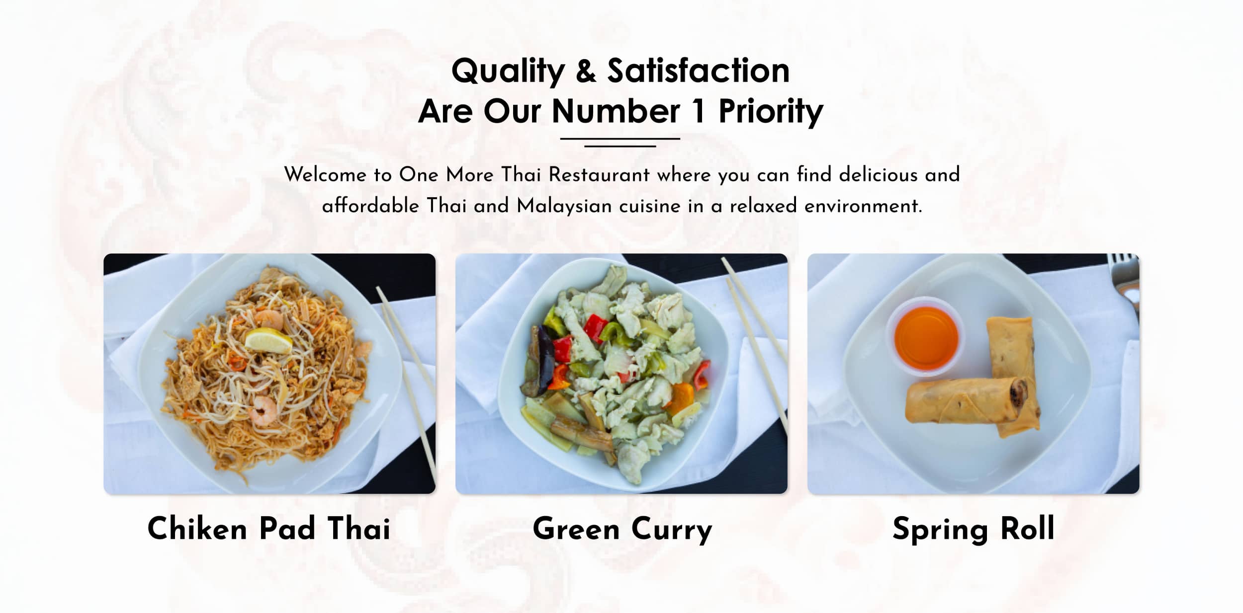 One More Thai | TThai & Malaysian Cuisine in Surrey | Order Online