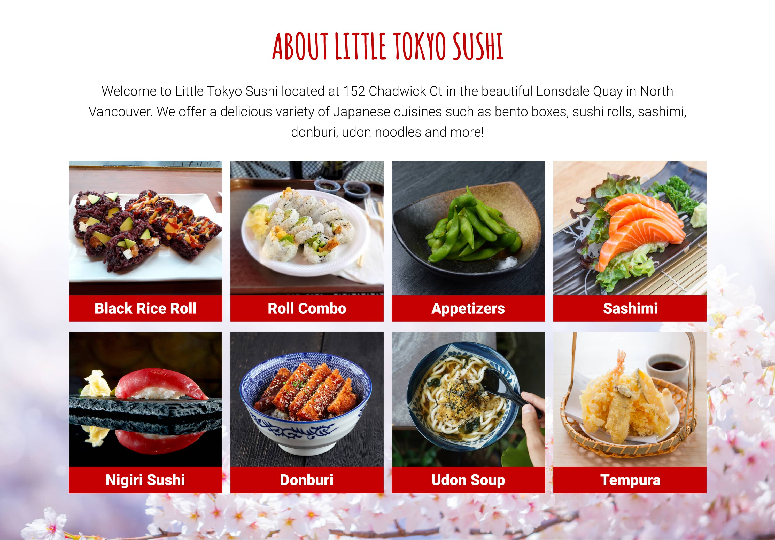 Little Tokyo | Japanese Restaurant in North Vancouver | Order Online