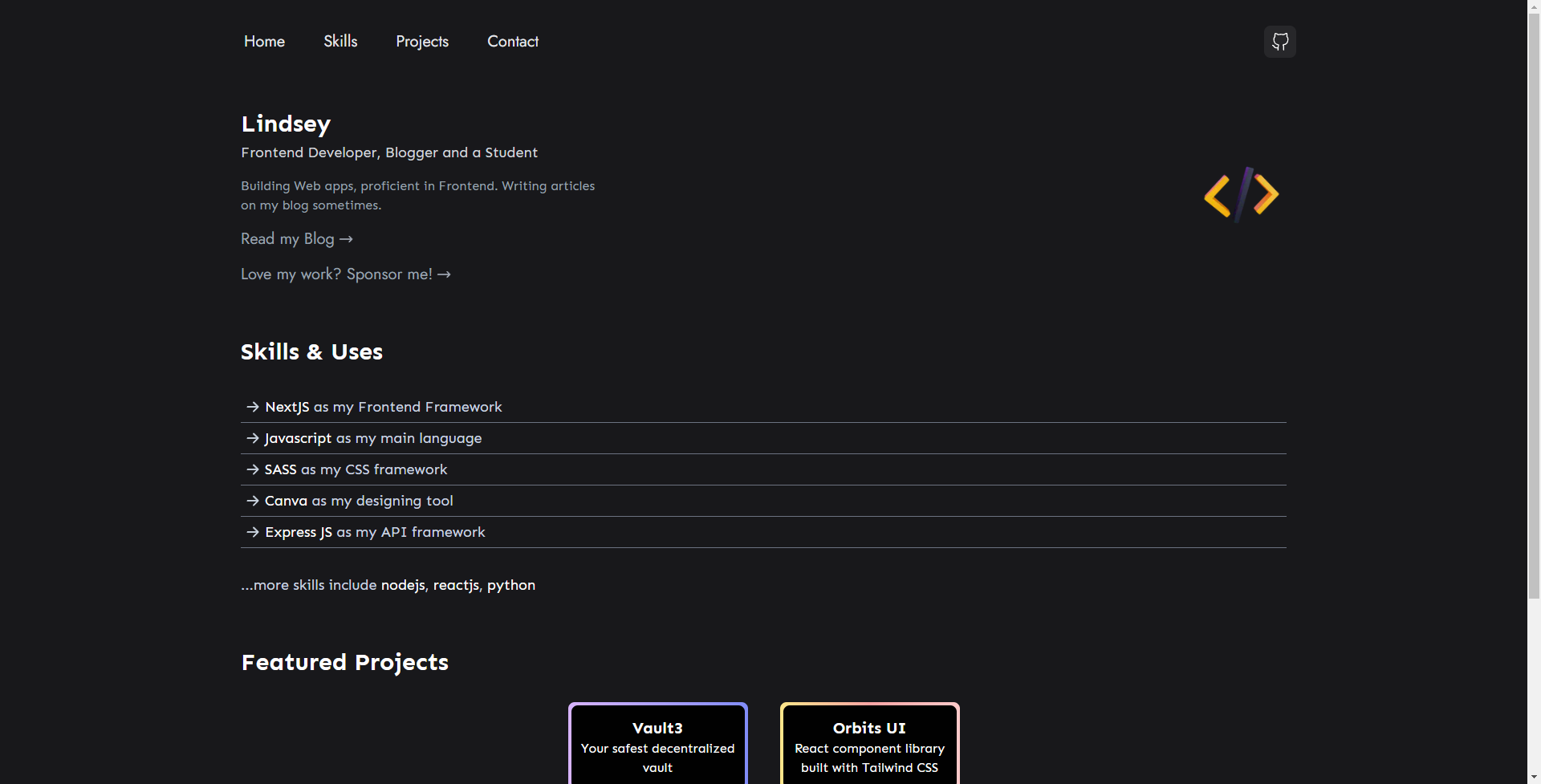 Github Codelikeagirl29nextjs A Site That Uses Typescript Tailwindcss React Nextjs And 3963