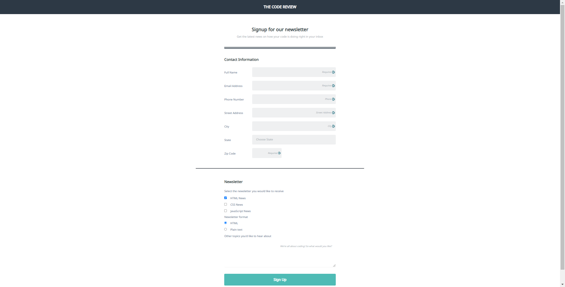 GitHub - CodeLikeAGirl29/registration-form: Built a responsive ...