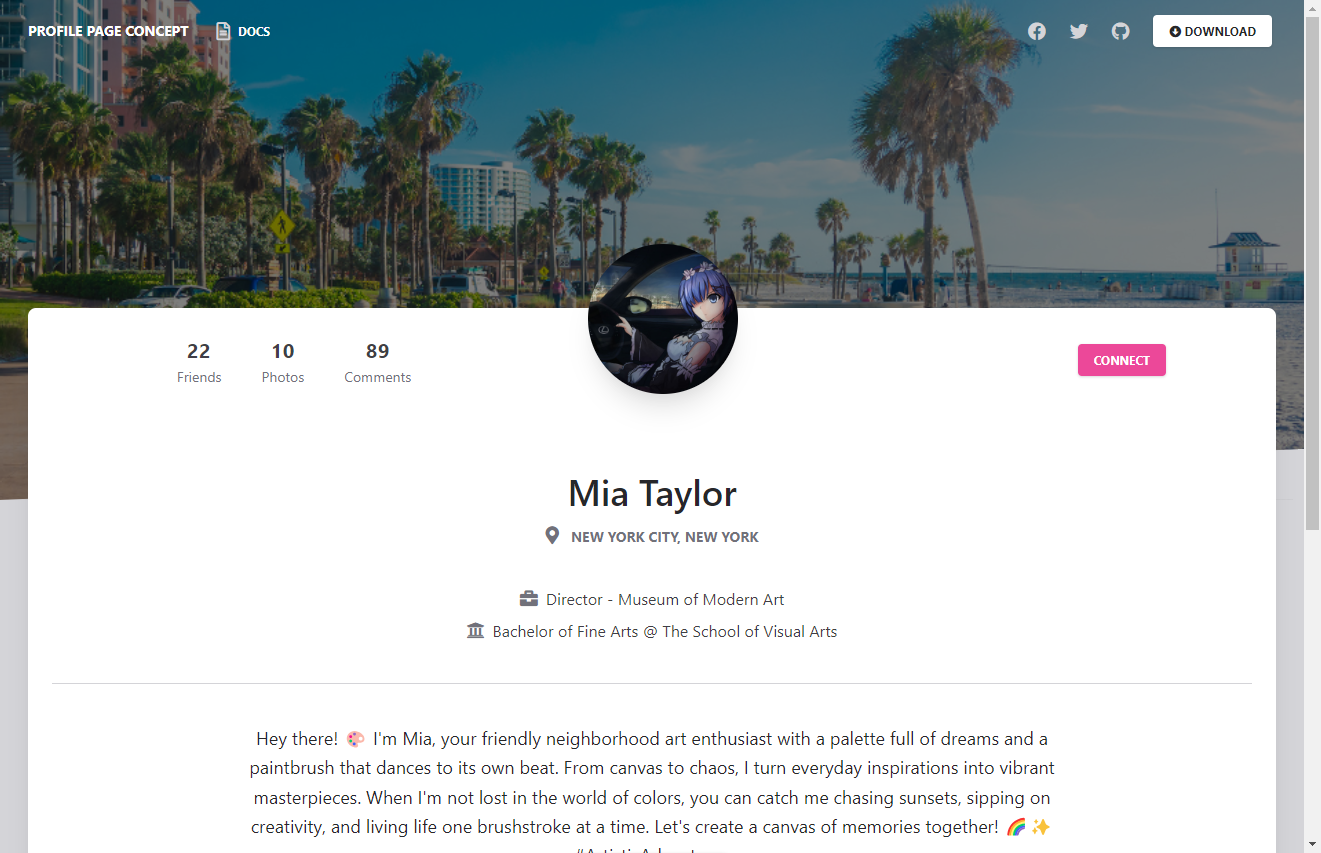 Github Codelikeagirl29 React Profile Concept Welcome To Your Personalized Digital Space Our